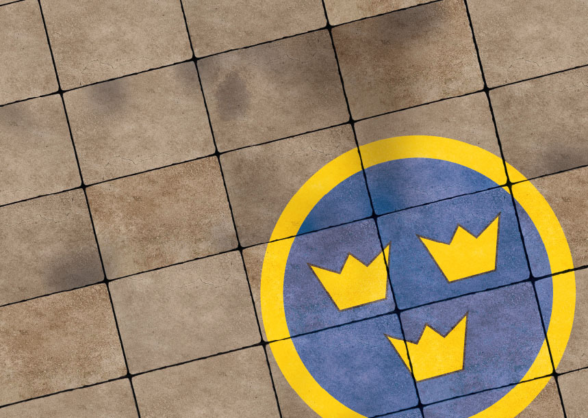 Swedish Airforce Roundel Diorama Base (420x297mm)