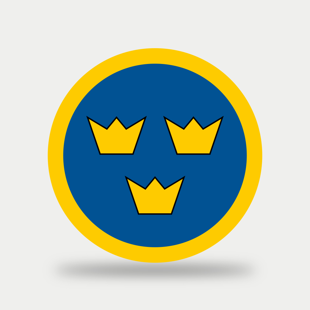 Diorama Base Swedish Airforce Roundel - Scale Model Supplies